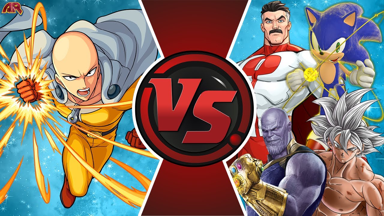ONE PUNCH MAN vs THE WORLD 4! (Saitama vs Omni-Man, Sonic, Goku, Thanos ...