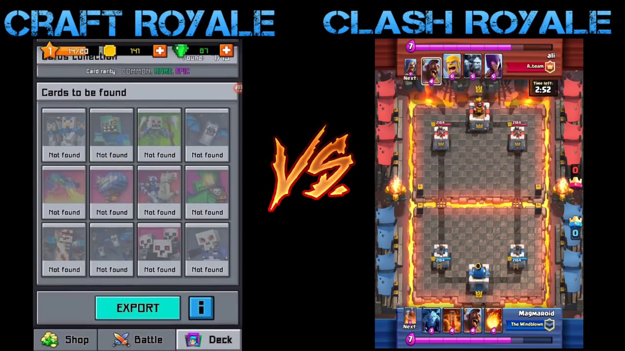 Craft Royale vs clash Royale - YouTube