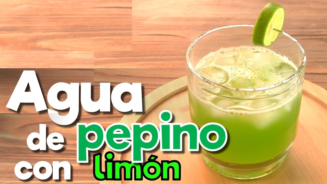 🥒 AGUA DE PEPINO CON LIMÓN 🍋 EN 5 MINUTOS - YouTube