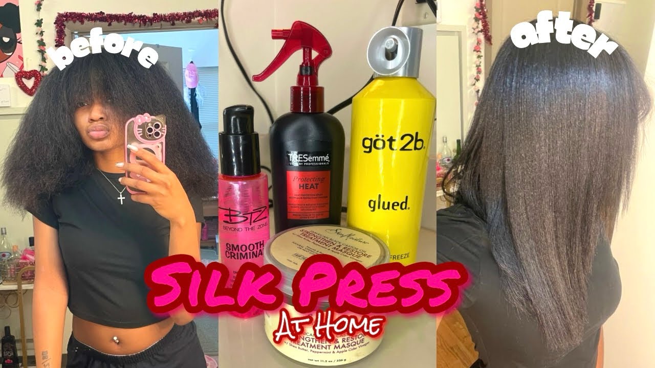 HOW TO SILK PRESS NATURAL AT HOME | STEP-BY-STEP TUTORIAL - YouTube