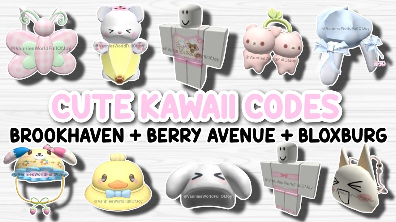 CUTE KAWAII ID CODES FOR BROOKHAVEN RP, BERRY AVENUE & BLOXBURG 🍡 ️ ...