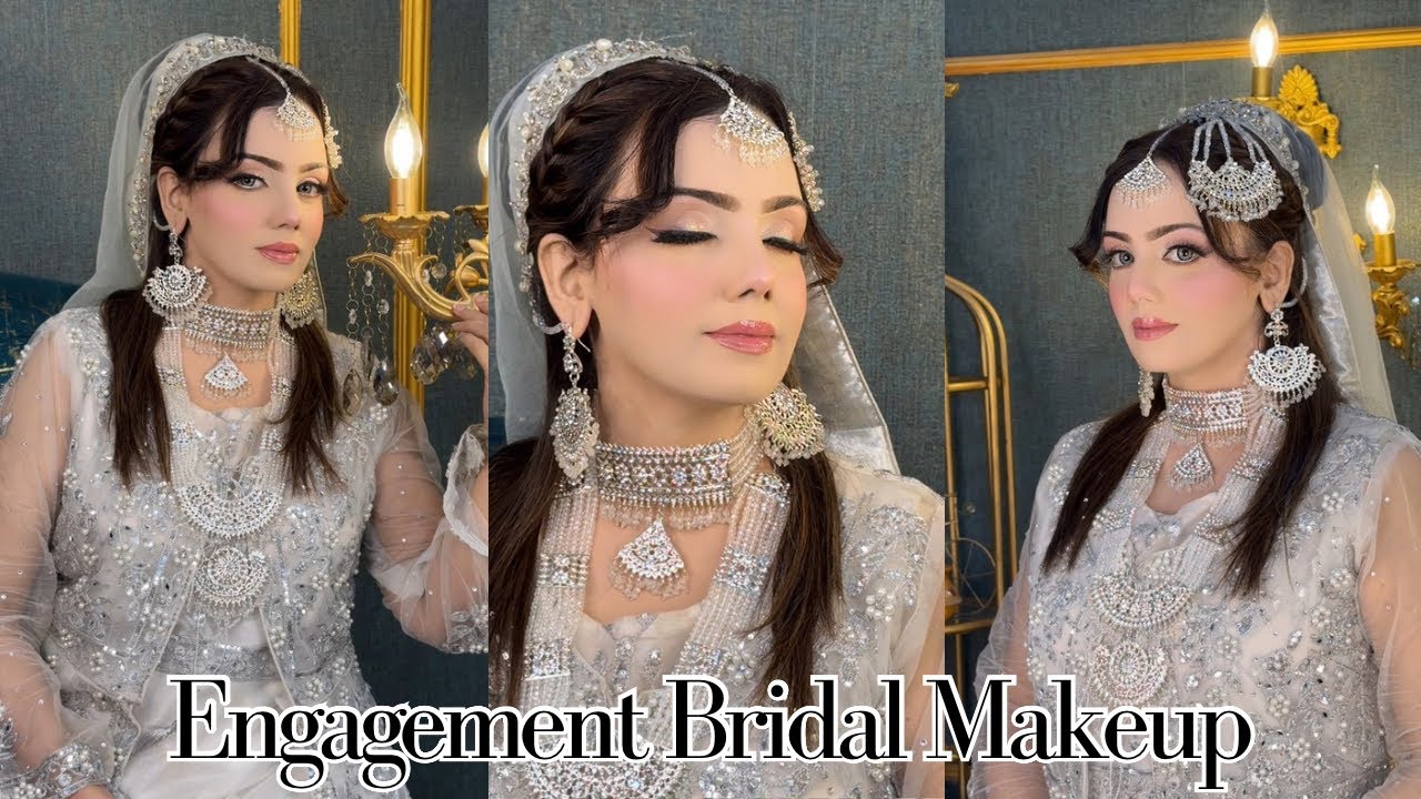 How to do engagement bridal makeup - YouTube