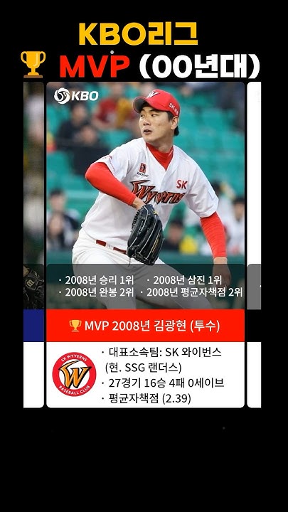 KBO 레전드 🏆MVP (2000년대) - YouTube