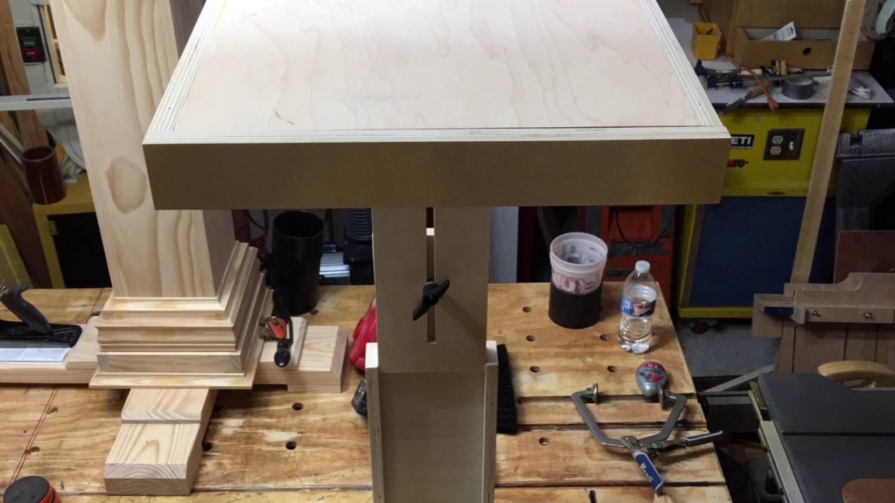 Adjustable couch side table or bedside table - YouTube