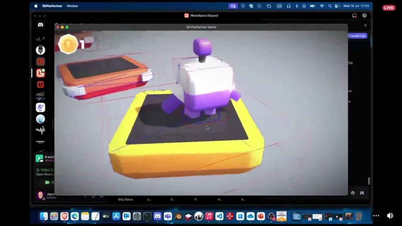 MonoGame: July Open Hours - Dean's 3D Platformer Starter Kit Demo - YouTube