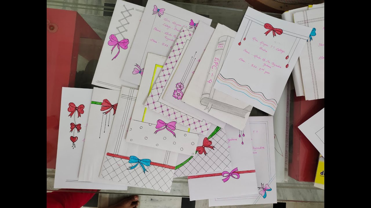 BEAUTIFUL BORDER DESIGNS || WITH COLORED PENCIL 🖌️ - YouTube