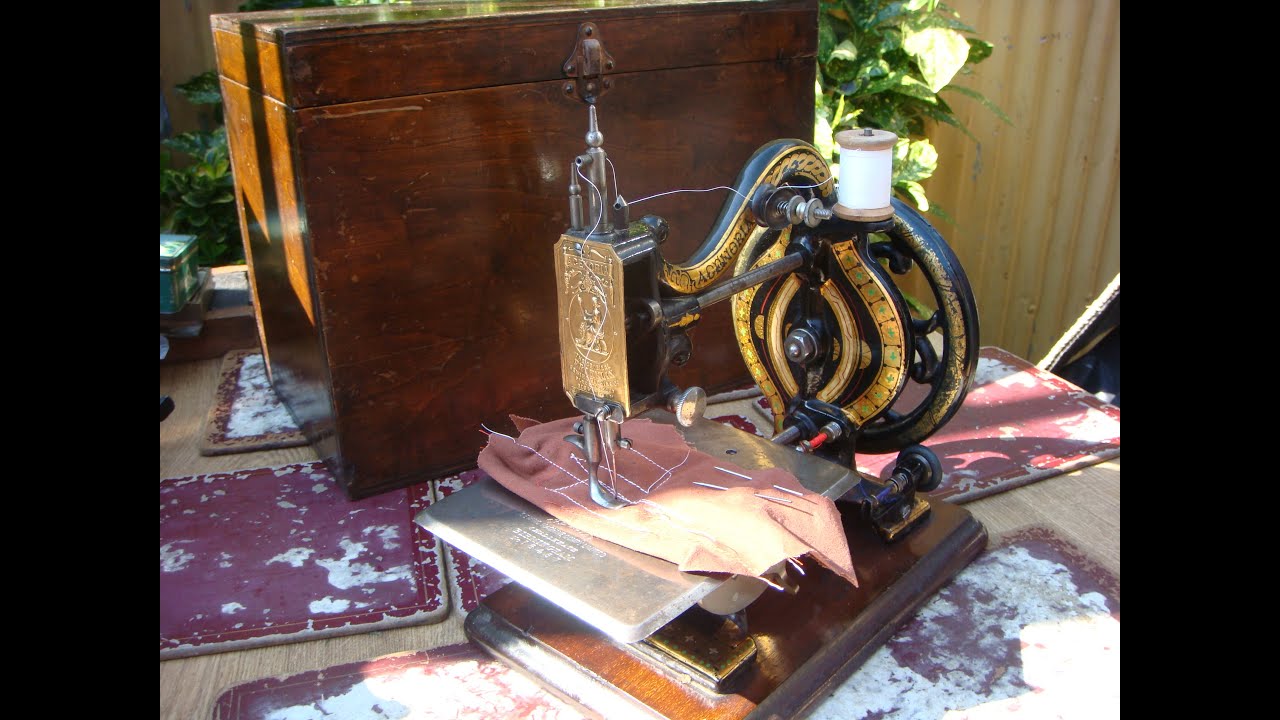 Antique Old Vintage Victorian 1870 Maxfield Agenoria Sewing Machine See ...