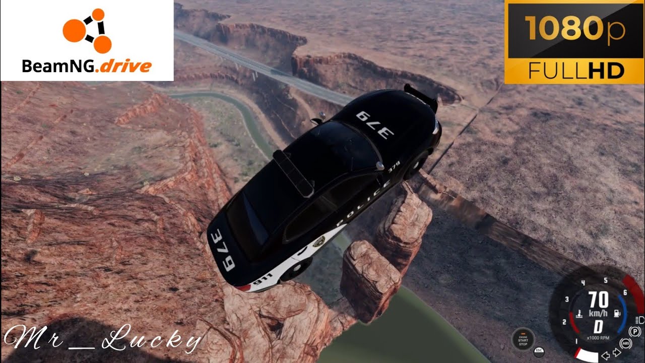 BeamNG.Drive - High-Altitude Flight Over the Edge of a Cliff - YouTube