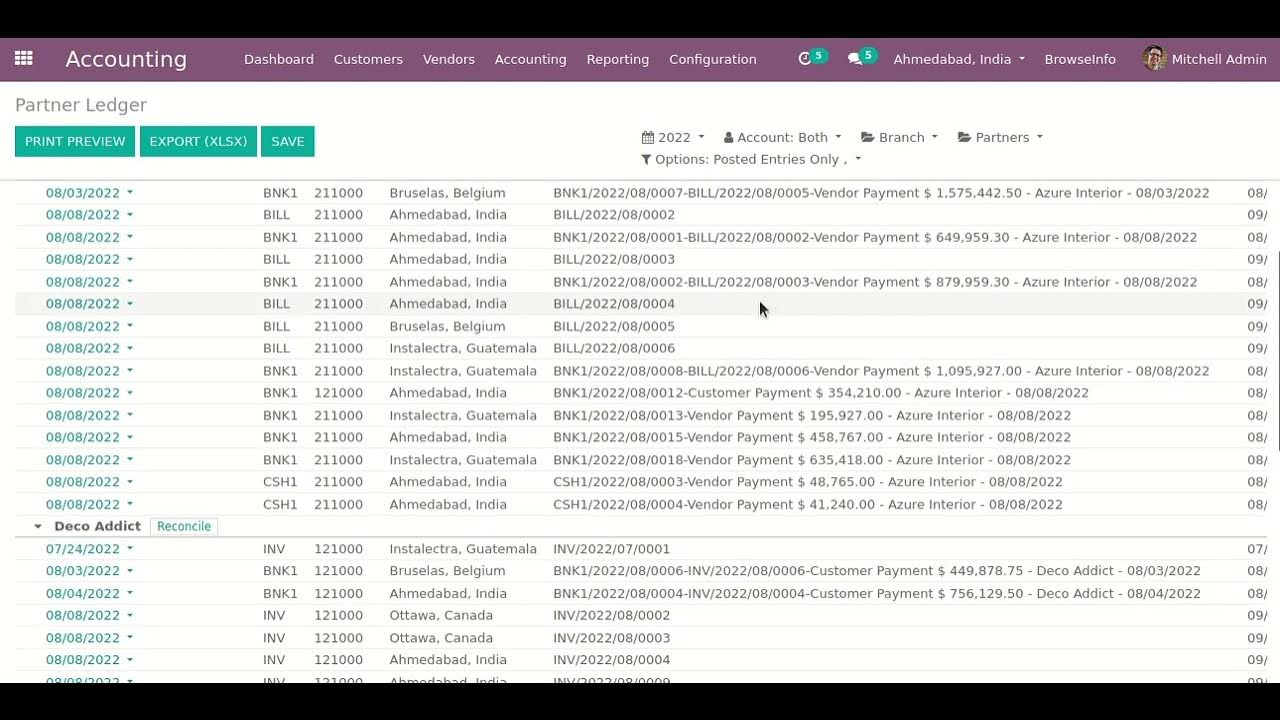 How to create Multi Branch Accounting Reports | Odoo App Feature #invoice #odooapp - YouTube