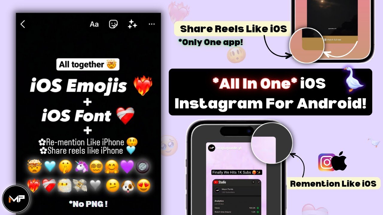 Full iOS Instagram For Android 🤯| iOS 15.4 Emojis+ Font + Remention ...