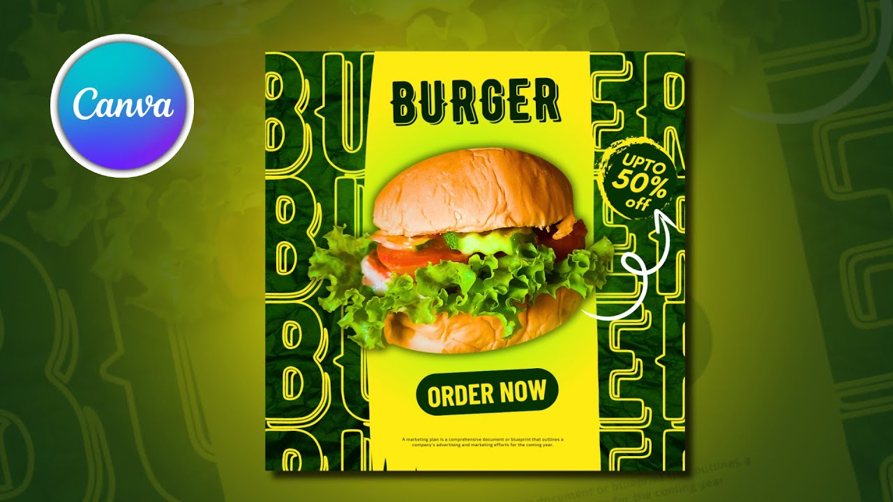 Creating Eye-catching Flyers With Canva! l Burger flyer design in Canva ...