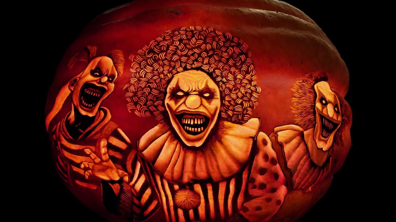I Finished My Killer Clown Pumpkin Carving! - YouTube