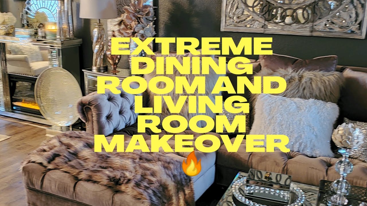 EXTREME Dining room/ living room Makeover 🔥🔥|| TEE'S GLAM DESIGNS - YouTube