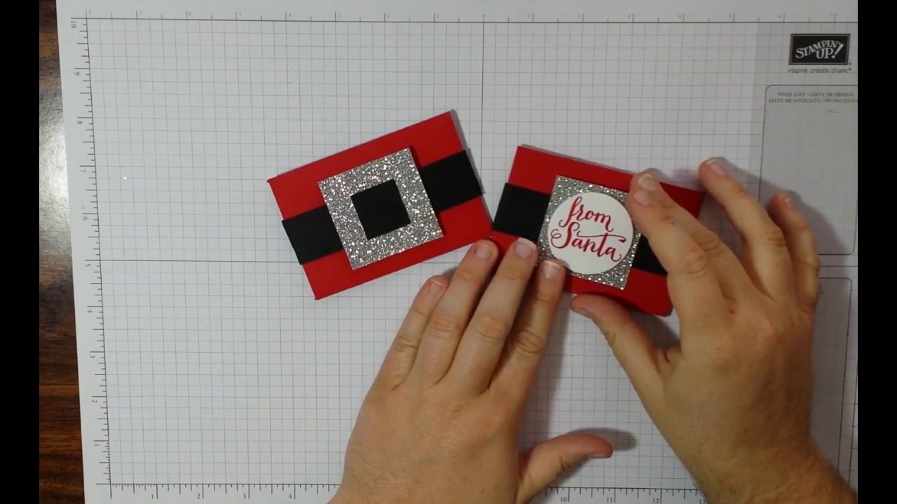 Santa Belt Gift Card Holder Day #5 - YouTube