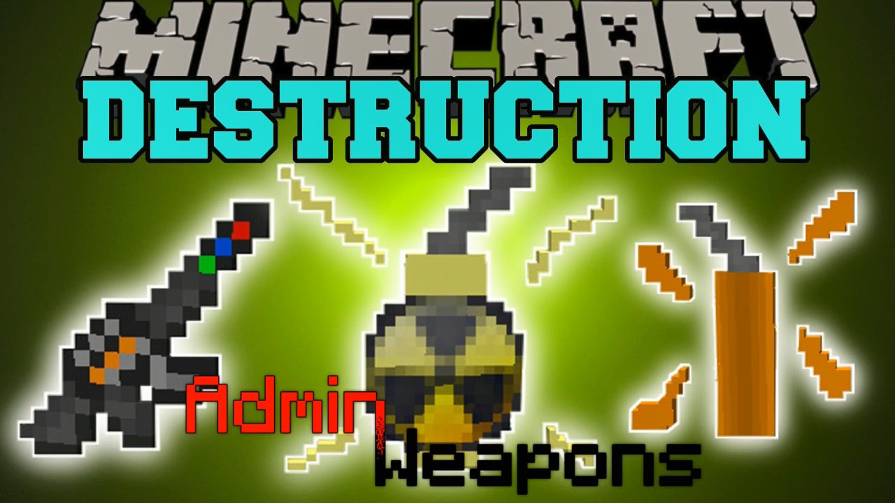 Minecraft รีวิวิ Mod Admin Weapons อาวุธสุดเกรียน!! 1.7.-1.9 - YouTube