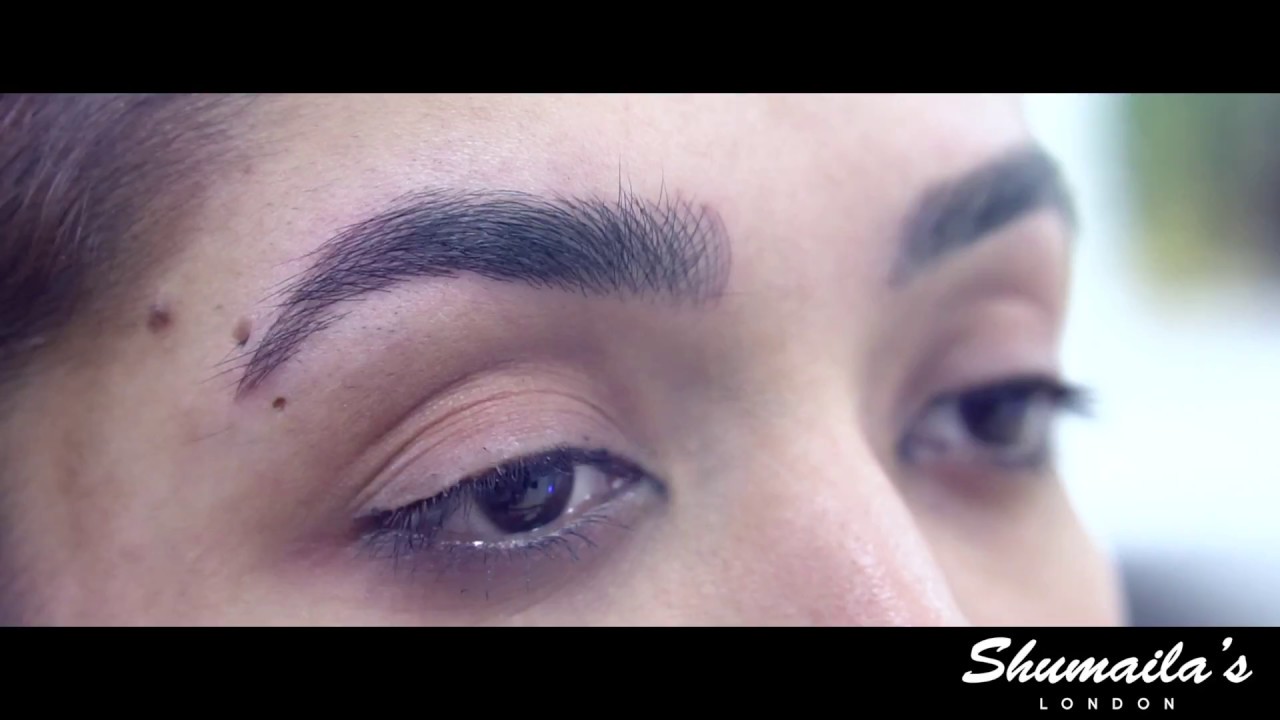 Microblading Eyebrows in London | Hafsa - YouTube