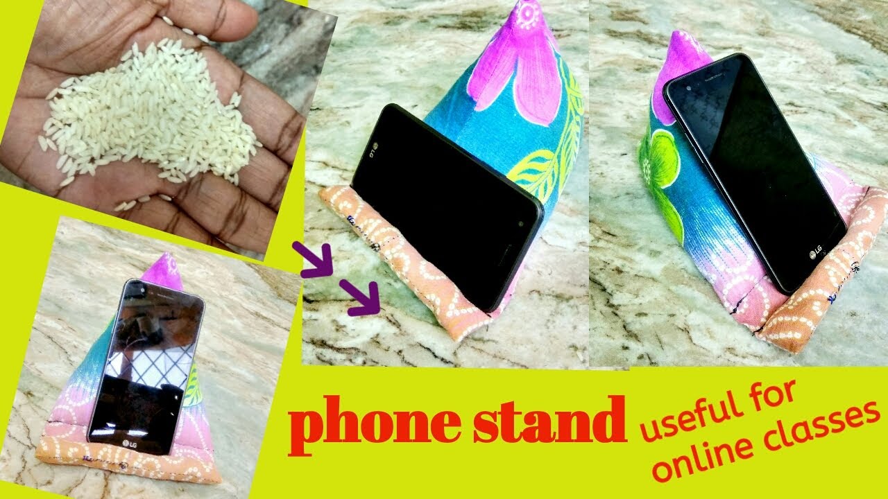 How to make phone stand for online classes - YouTube