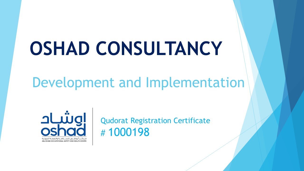 OSHAD Consultancy - Training, Development and Implementation - YouTube