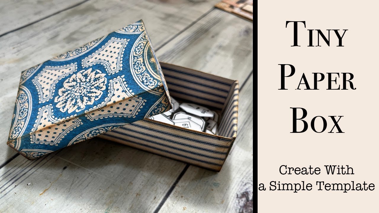 Let's Make A Tiny Cardstock Box Using a Simple Template. Perfect Junk ...
