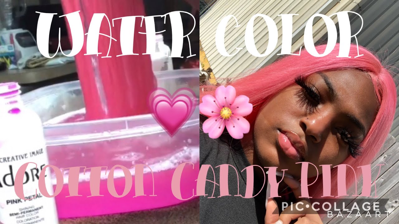 HOW TO: WATER COLOR HAIR COTTON CANDY PINK - YouTube
