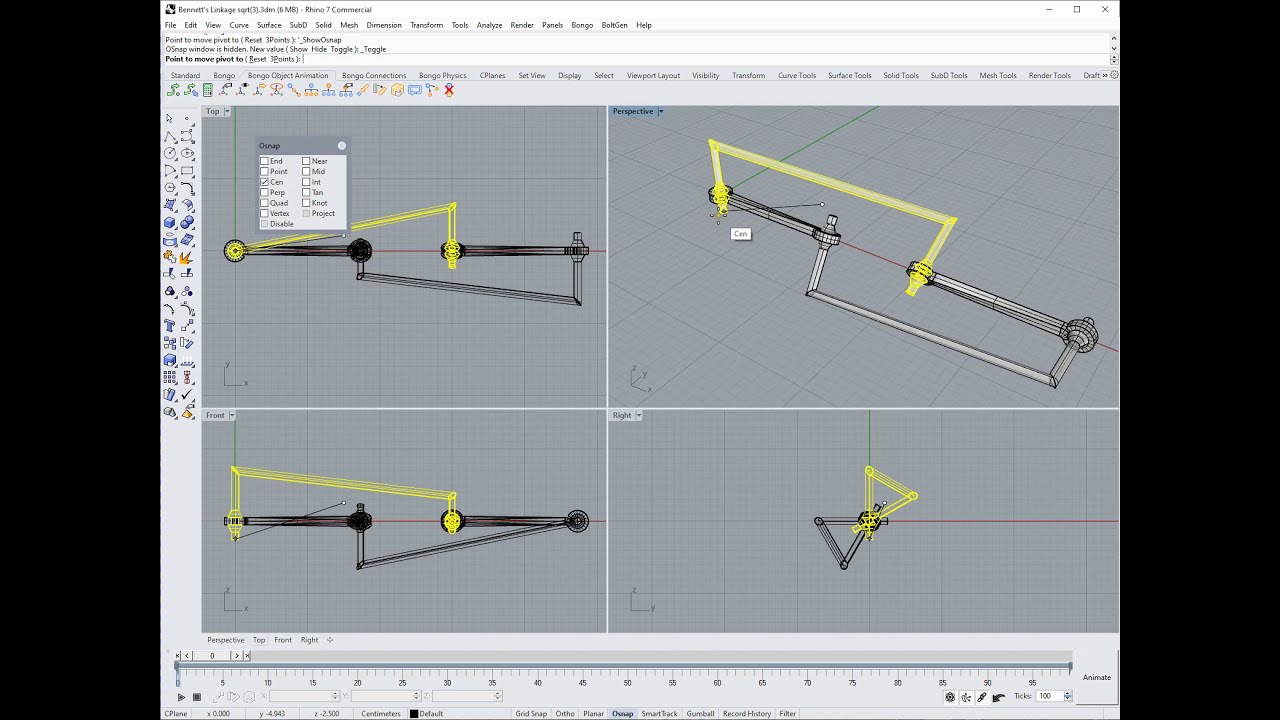 Bennett Linkage in Bongo 3.0 WIP (demo) - YouTube