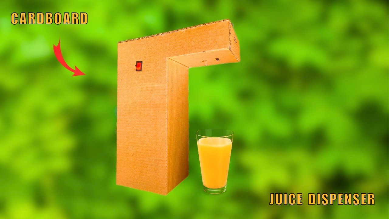 How to Make a Automatic Juice Dispenser with Cardboard - YouTube