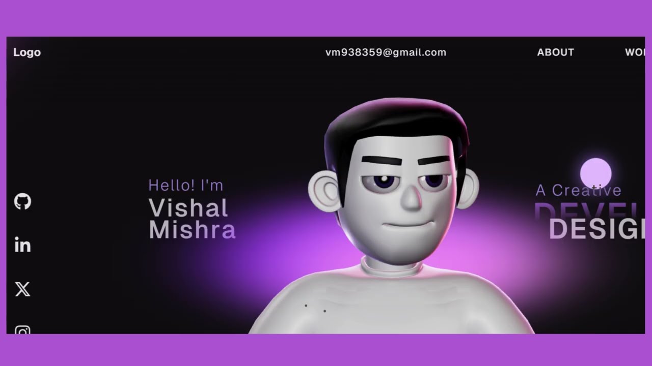 "Complete 3D Portfolio Website with React & Three.js | Interactive & Responsive Design" 🚀 ...