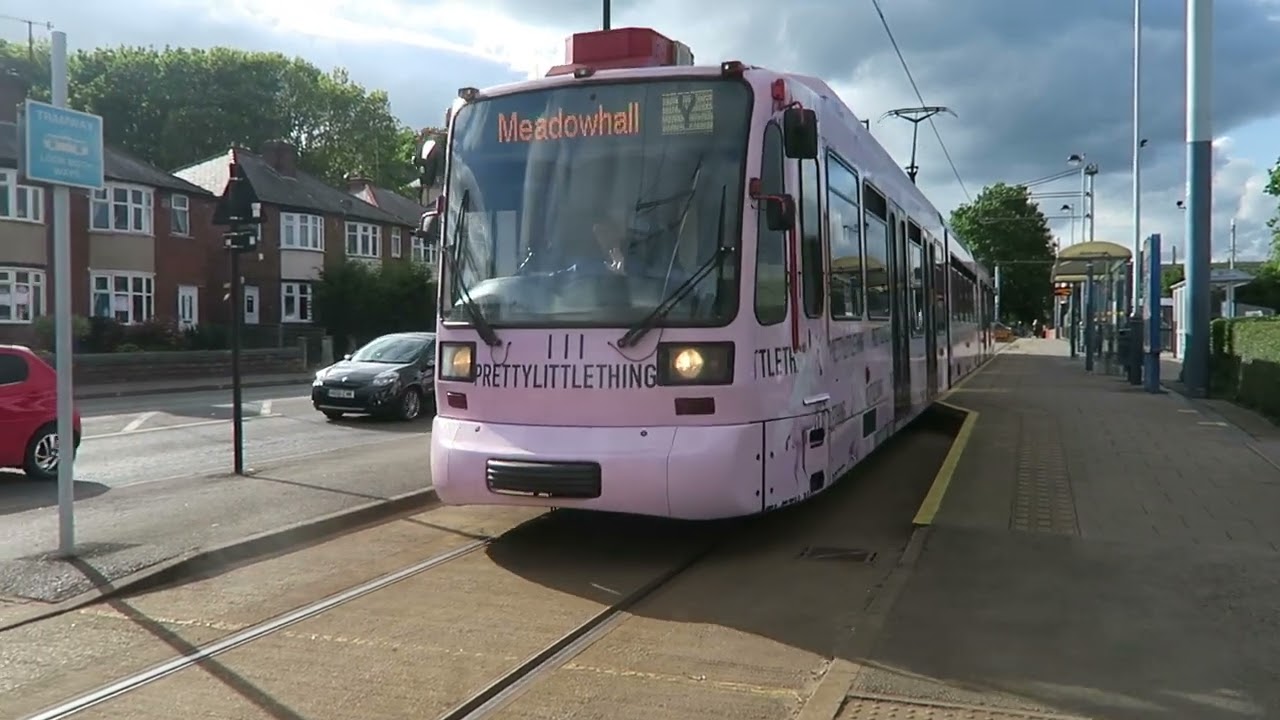 Stagecoach Supertram 111 departs Middlewood with a Yellow Route Service ...