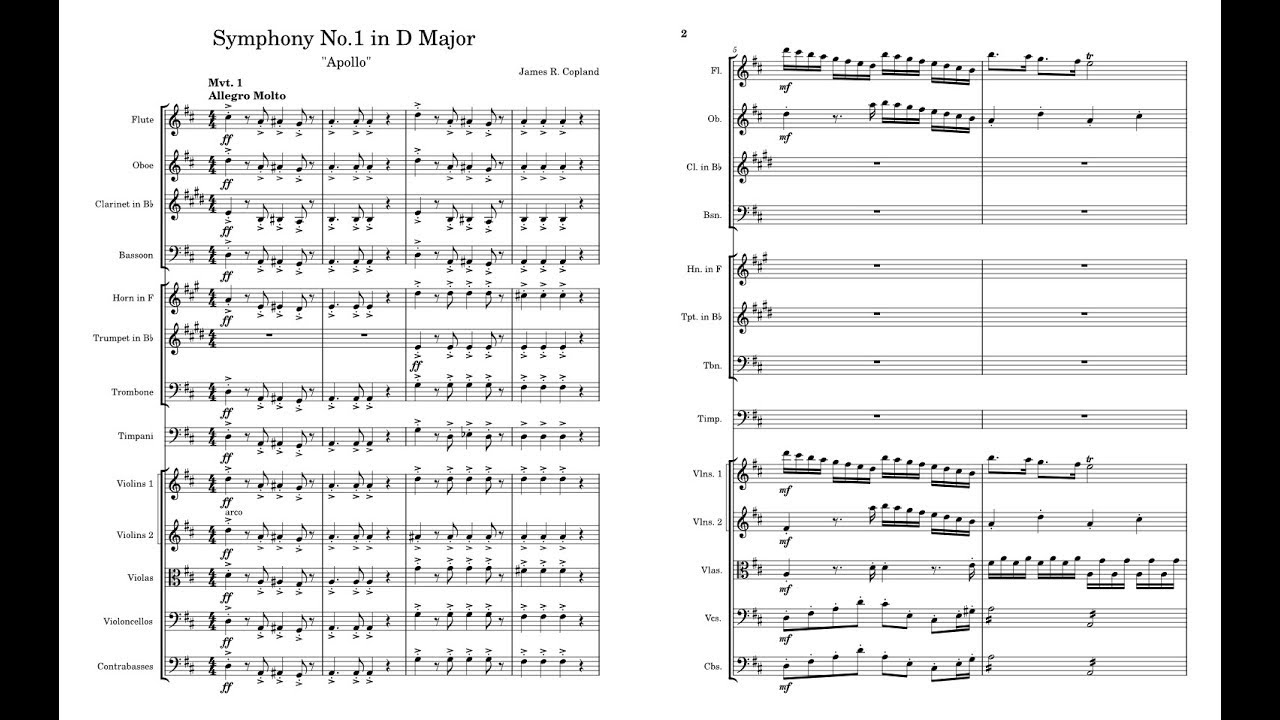 (Original Composition) Symphony No.1 in D Major "Apollo" - James R ...