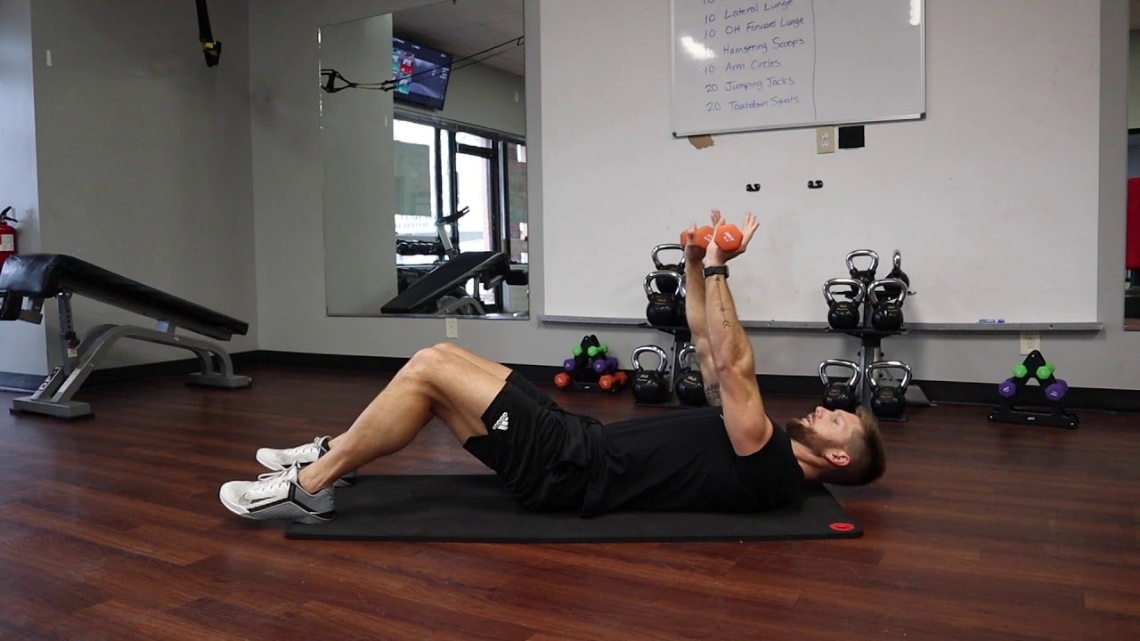 Dumbbell Overhead Sit Ups - YouTube