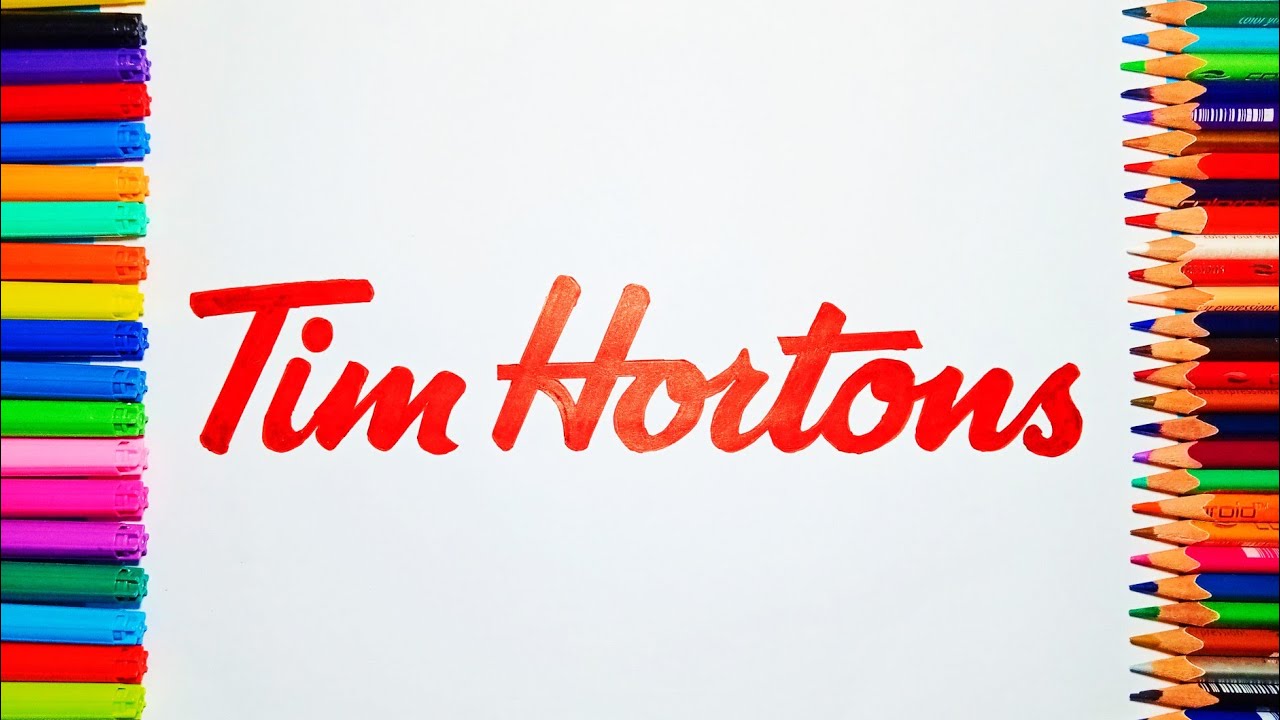HOW TO DRAW THE TIM HORTONS😍 LOGO"CAFE BRANDS LOGO SERIES#3"💯 - YouTube