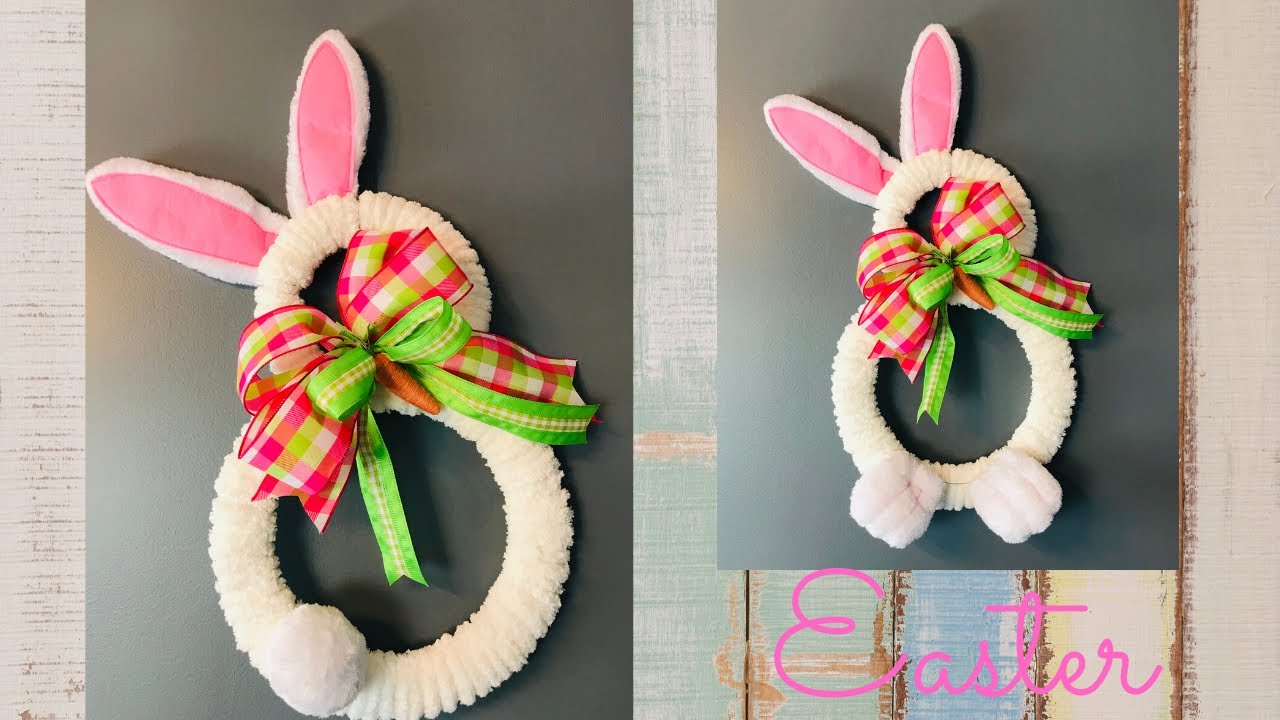 How to make an Easter Bunny 🐰 Wreath Tutorial 🌷 Spring 2020 - YouTube