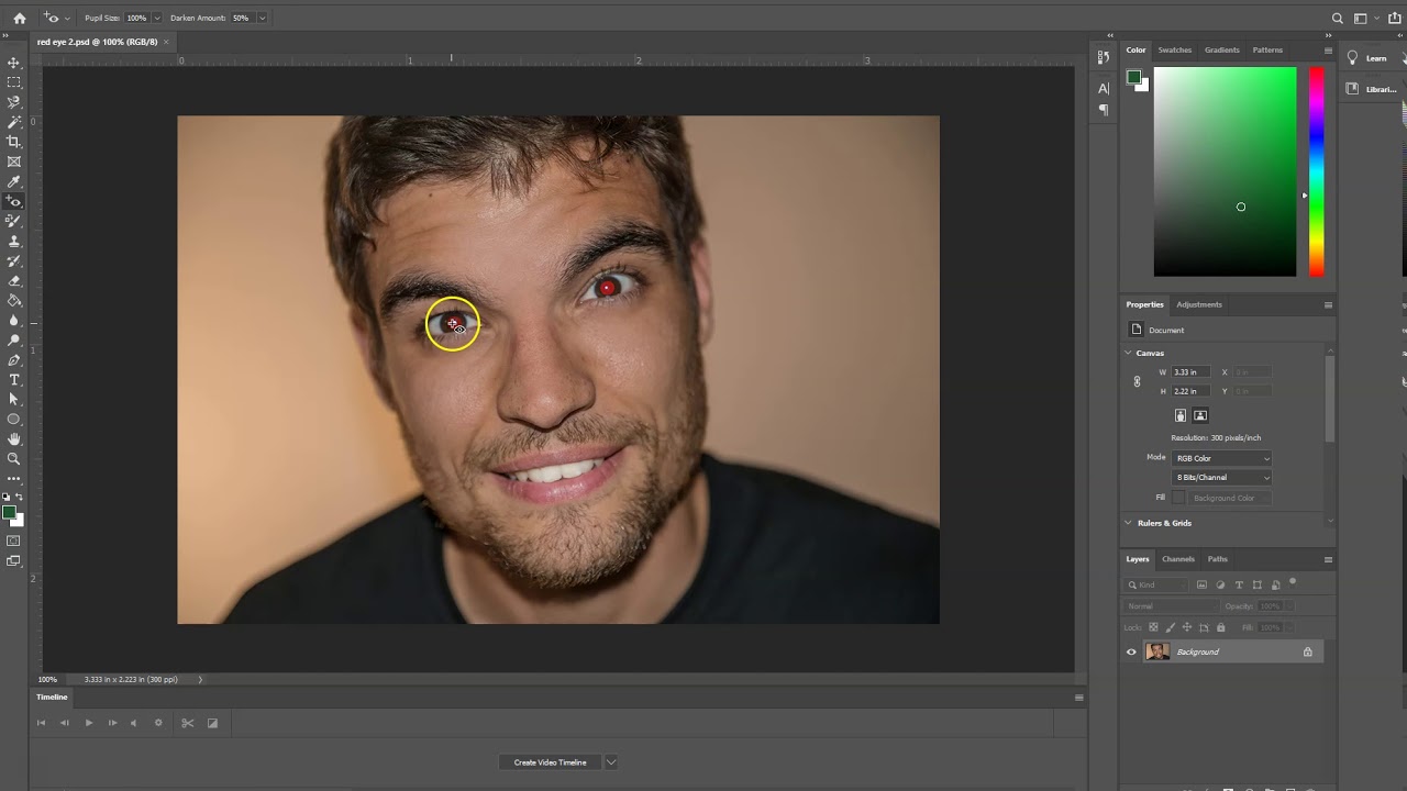 Photoshop and Photopea - Red Eye Removal Activity - YouTube