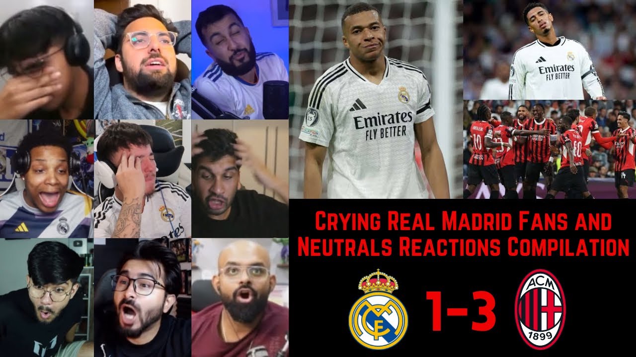 Crying REAL MADRID Fans and Neutrals Reactions to REAL MADRID 1-3 AC ...