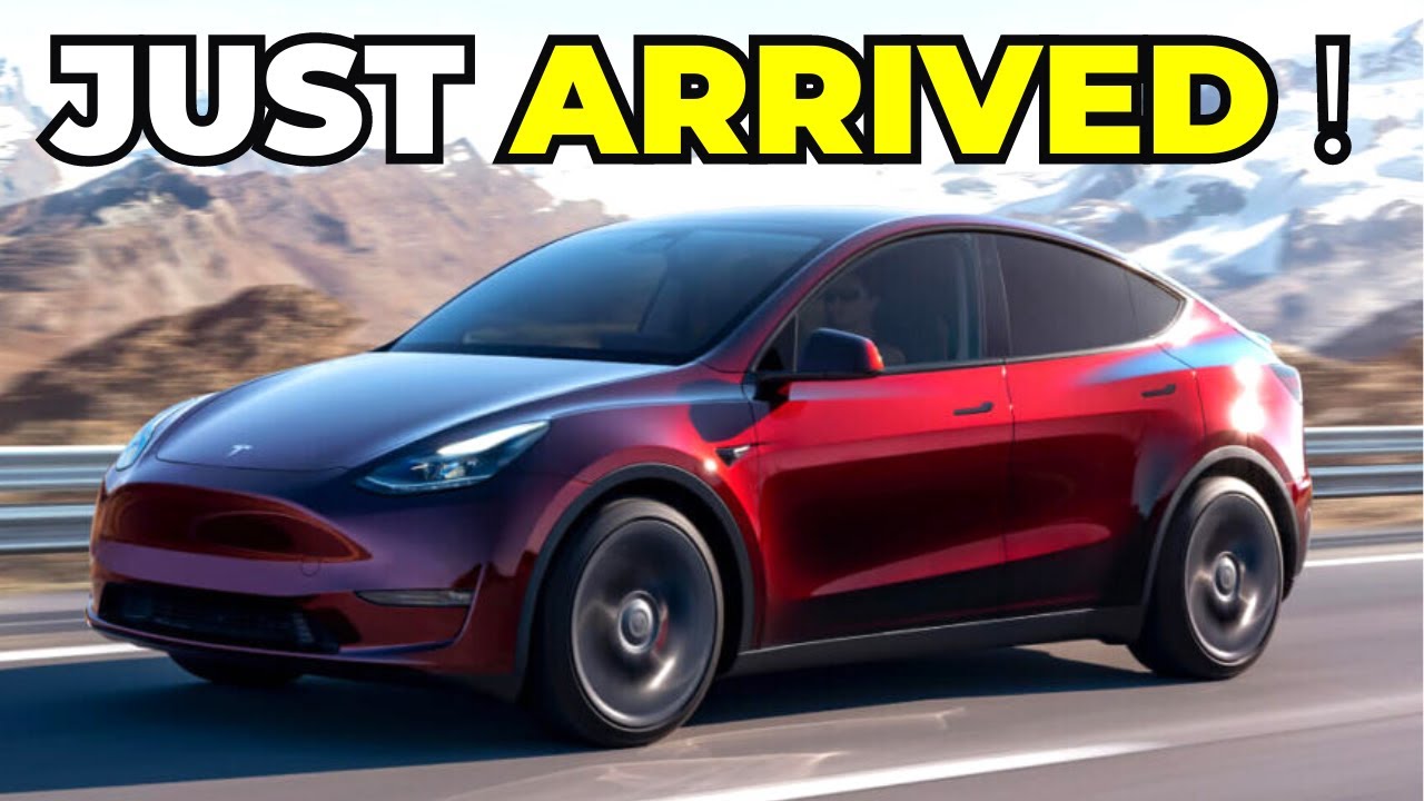 Tesla Midnight Cherry Red Model Y in Middle East - YouTube