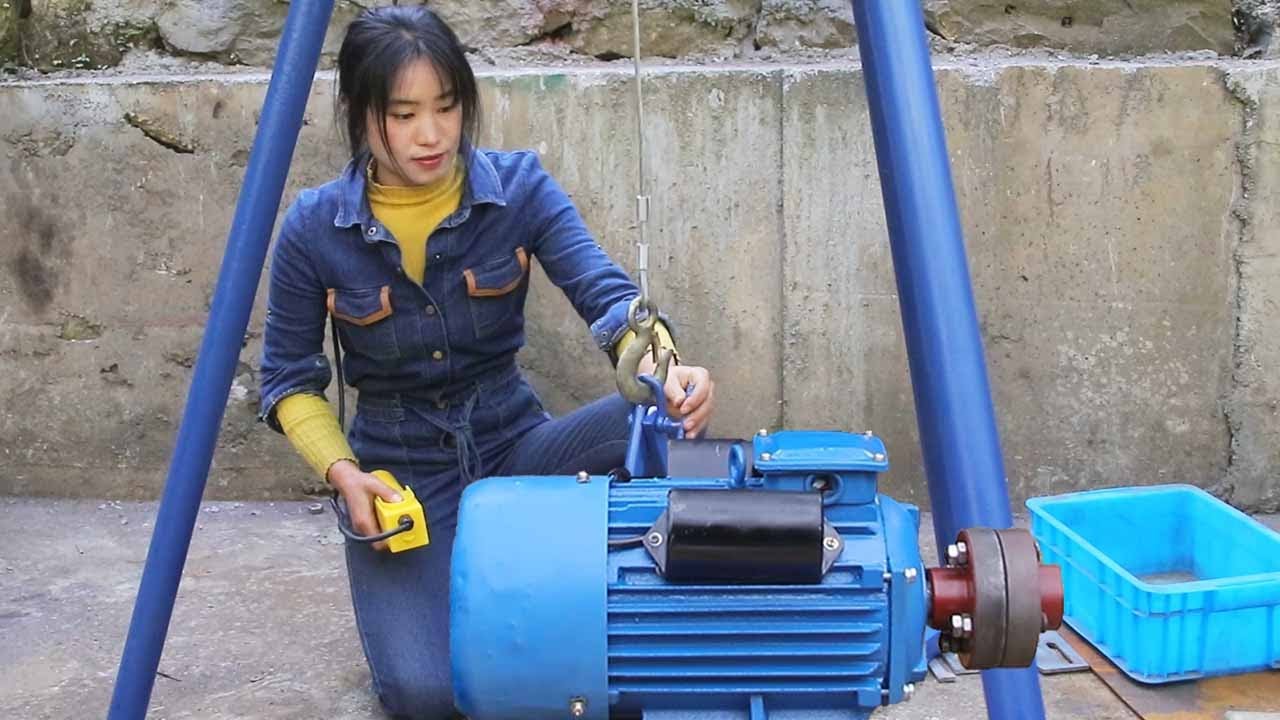 👧The Beauty Made Her Own Copper Wire Pulling Machine, And The Effect ...