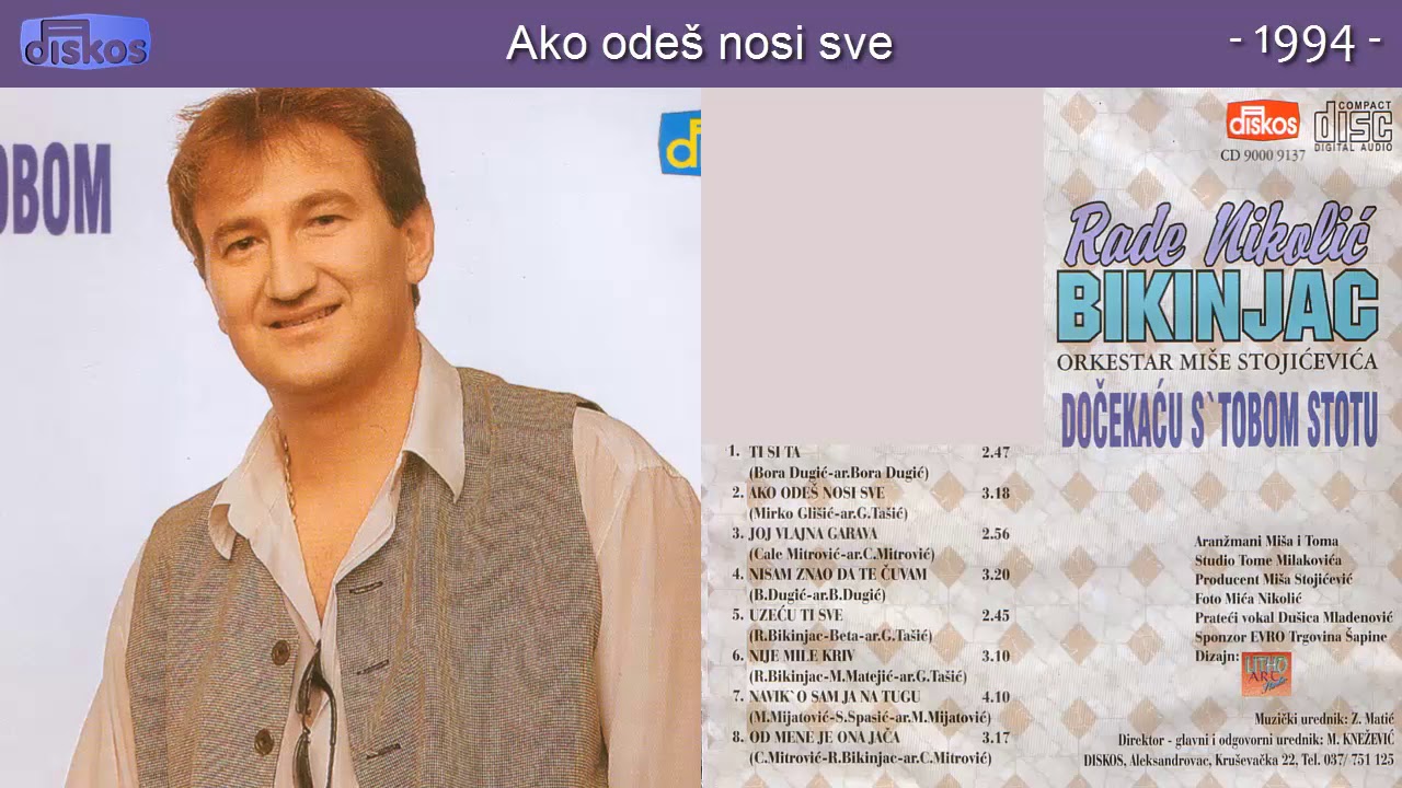 Rade Nikolic Bikinjac - Ako odes nosi sve - (Audio 1994) - YouTube