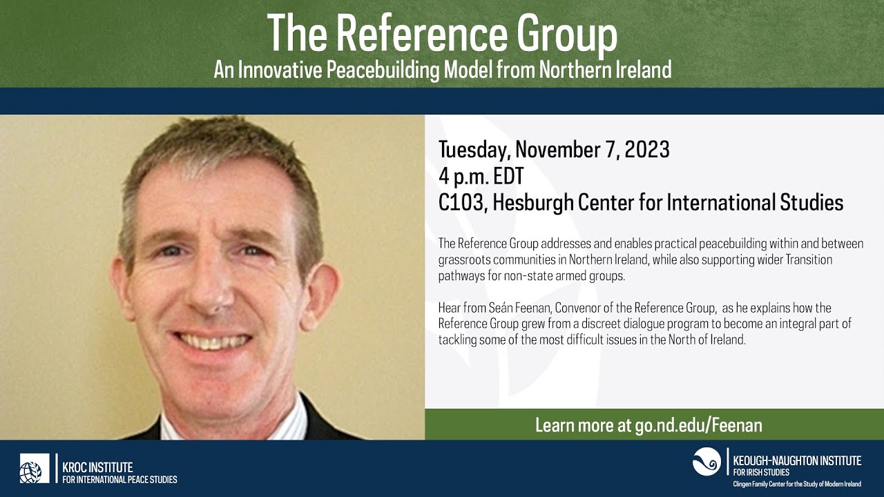 The Reference Group An Innovative Peacebuilding Model from Northern ...