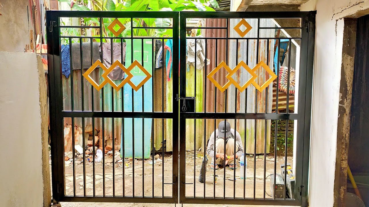 Cara Mudah Membuat Pintu Pagar Lipat Besi 2 Daun, Lengkap Dengan ...