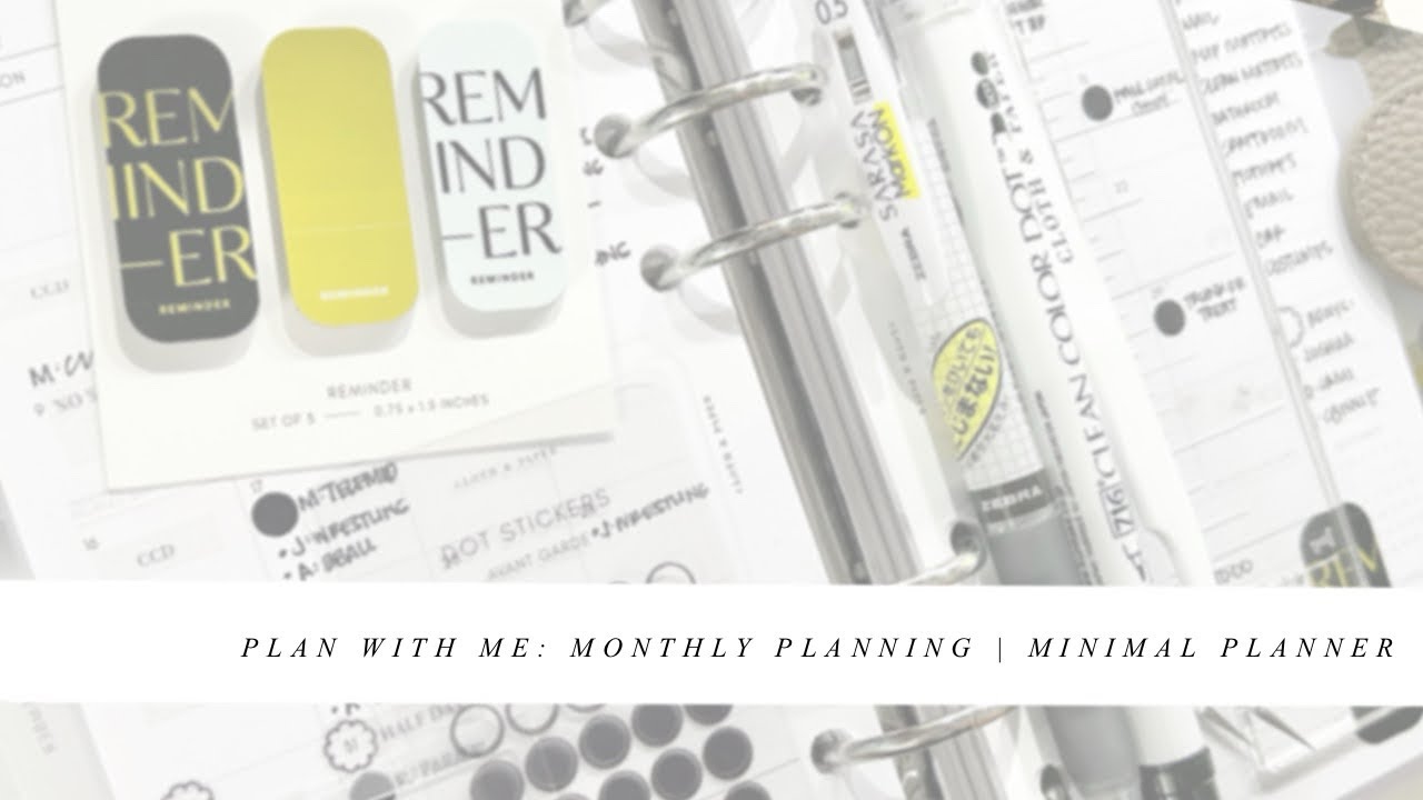 PLAN WITH ME: Monthly planning - YouTube