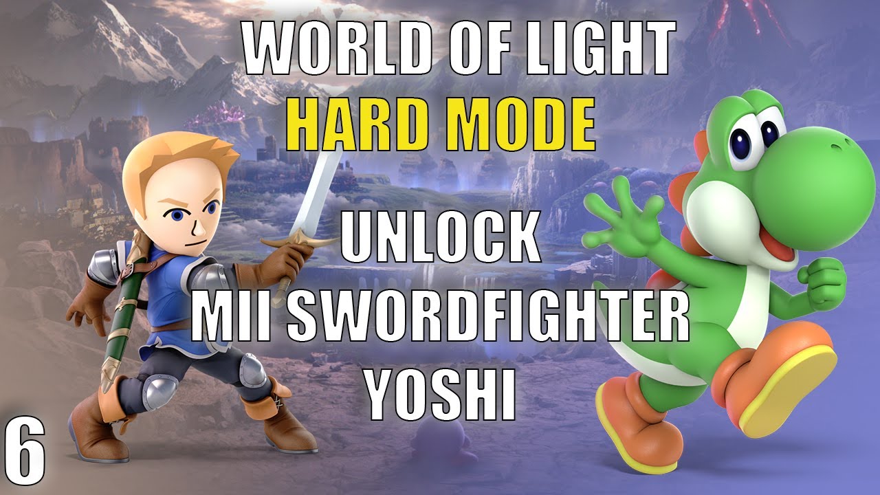 World of Light - Hard Mode - Unlock Mii Swordfighter and Yoshi - 6 ...