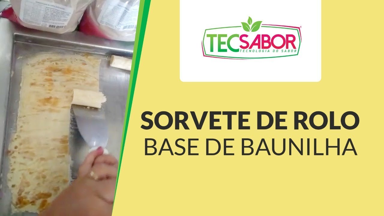 SORVETE DE ROLO TECSABOR BASE BAUNILHA - YouTube
