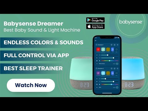 Babysense Dreamer - Baby Sound & Light Machine Operated via App, Suitable for Multiple Devices