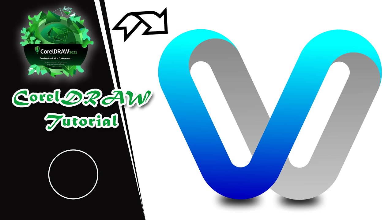 How to create alphabet V shape logo deign in coreldraw and illustrator ...