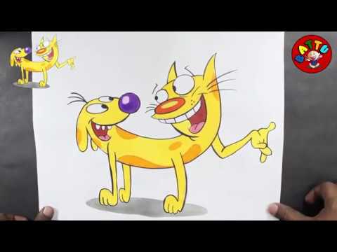 How to Draw CatDog - Step by Step - sketch - YouTube