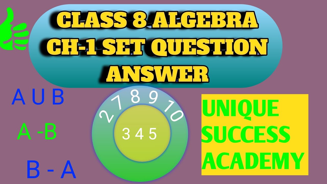Class 8 set ch 1 | Class 8 set question answer ch 1 |@Divyagyantutorial ...
