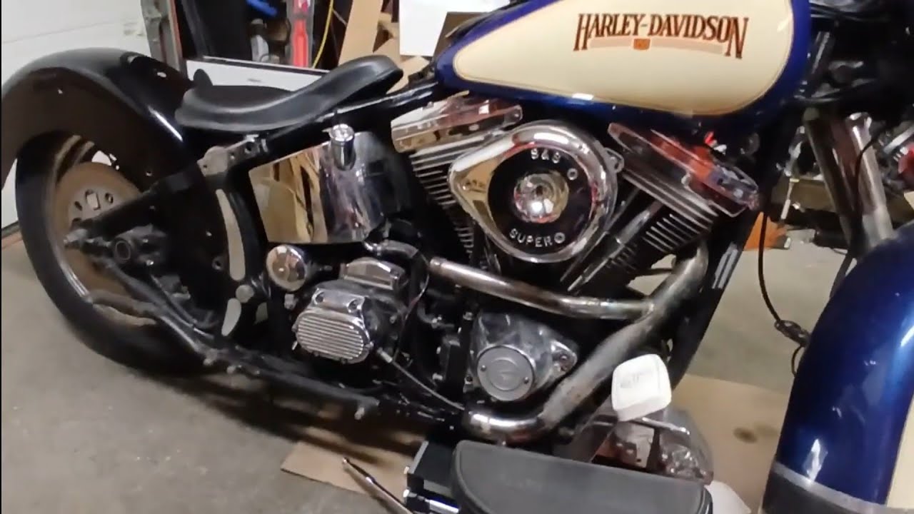 Donated parts from @RedRiderCanadaBC for my 57/87 softail build - YouTube