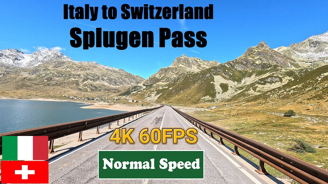 4K European Drive: Splugen Pass Pass. Italy to Switzerland. - YouTube