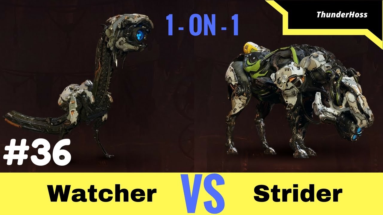 Horizon Zero Dawn - Strider VS Watcher (Horizon Fight Club #36) - YouTube