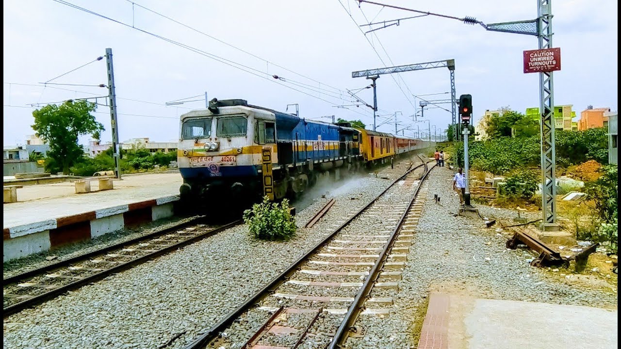 Mumbai LTT - Karaikal Express | Slow And High Speed Action - YouTube